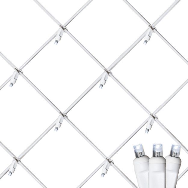 Pure White LED Net Lights 4' X 6' White Wire- Novelty Lights IncNovelty ...