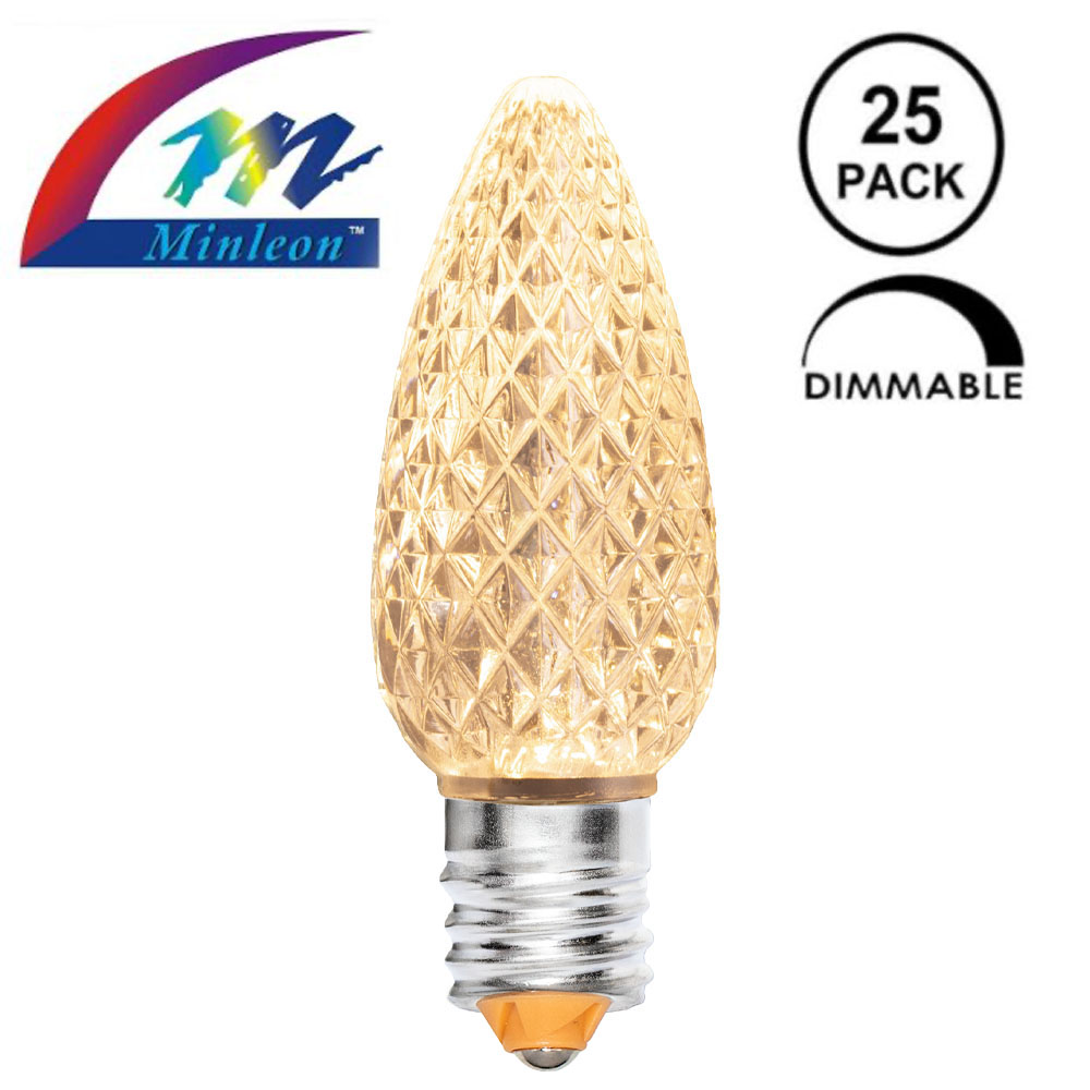 Minleon LED Sun Warm White C9 Replacement Christmas Lights 25 ...