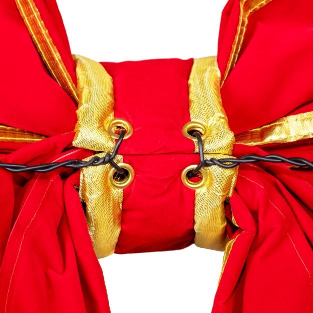 24" Red w/Gold Trim 3D Christmas BowNovelty Lights | LED Christmas ...