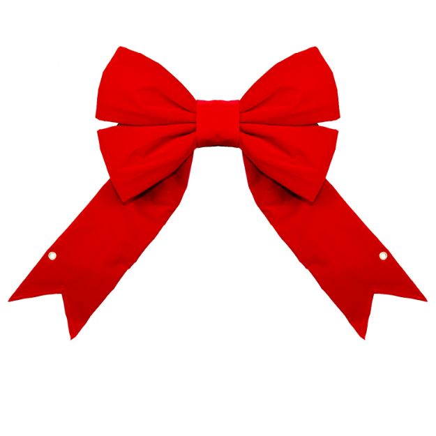 15" Red 3D Velvet Christmas BowNovelty Lights | LED Christmas Lights ...