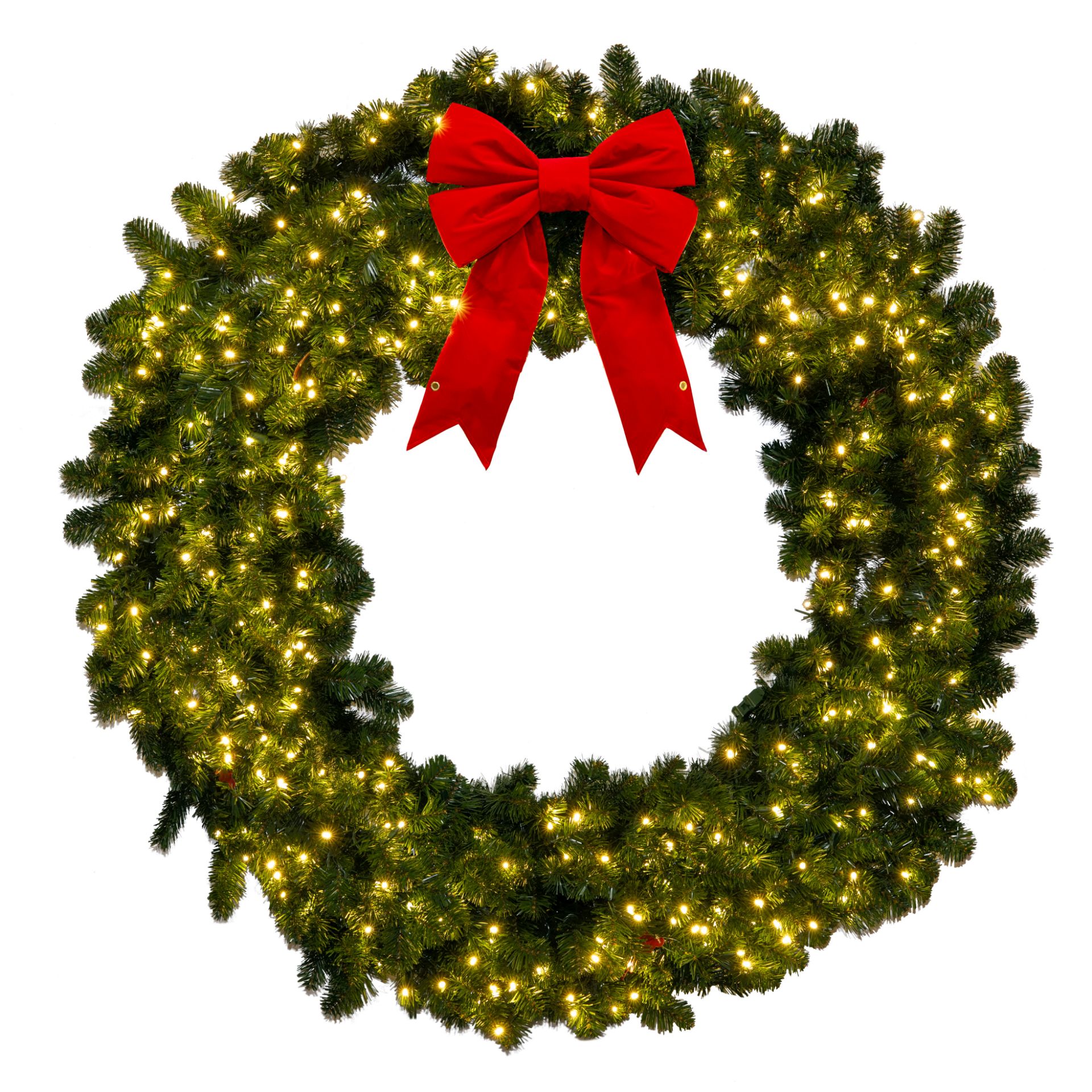 15" Red 3D Velvet Christmas BowNovelty Lights | LED Christmas Lights ...