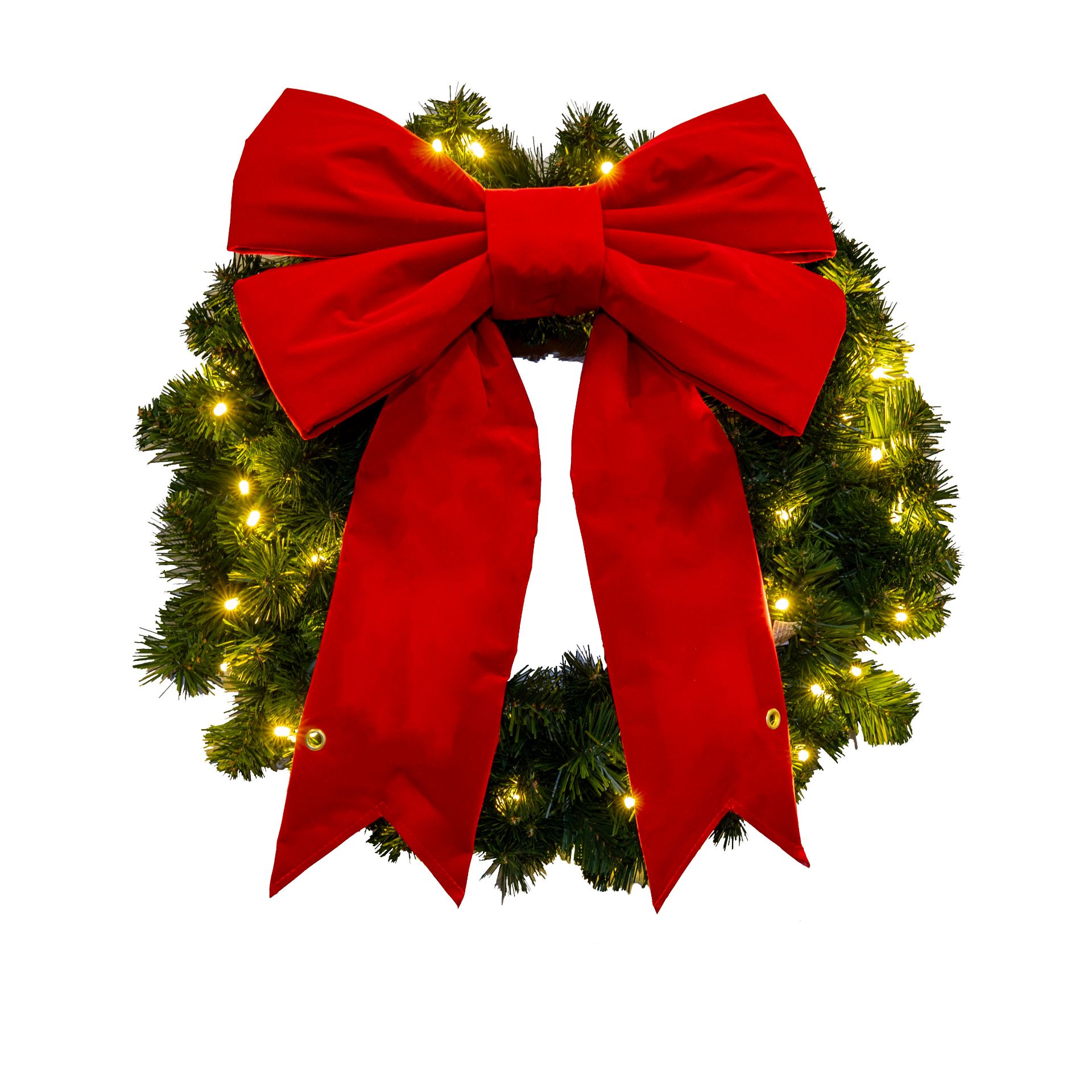 15" Red 3D Velvet Christmas BowNovelty Lights | LED Christmas Lights ...