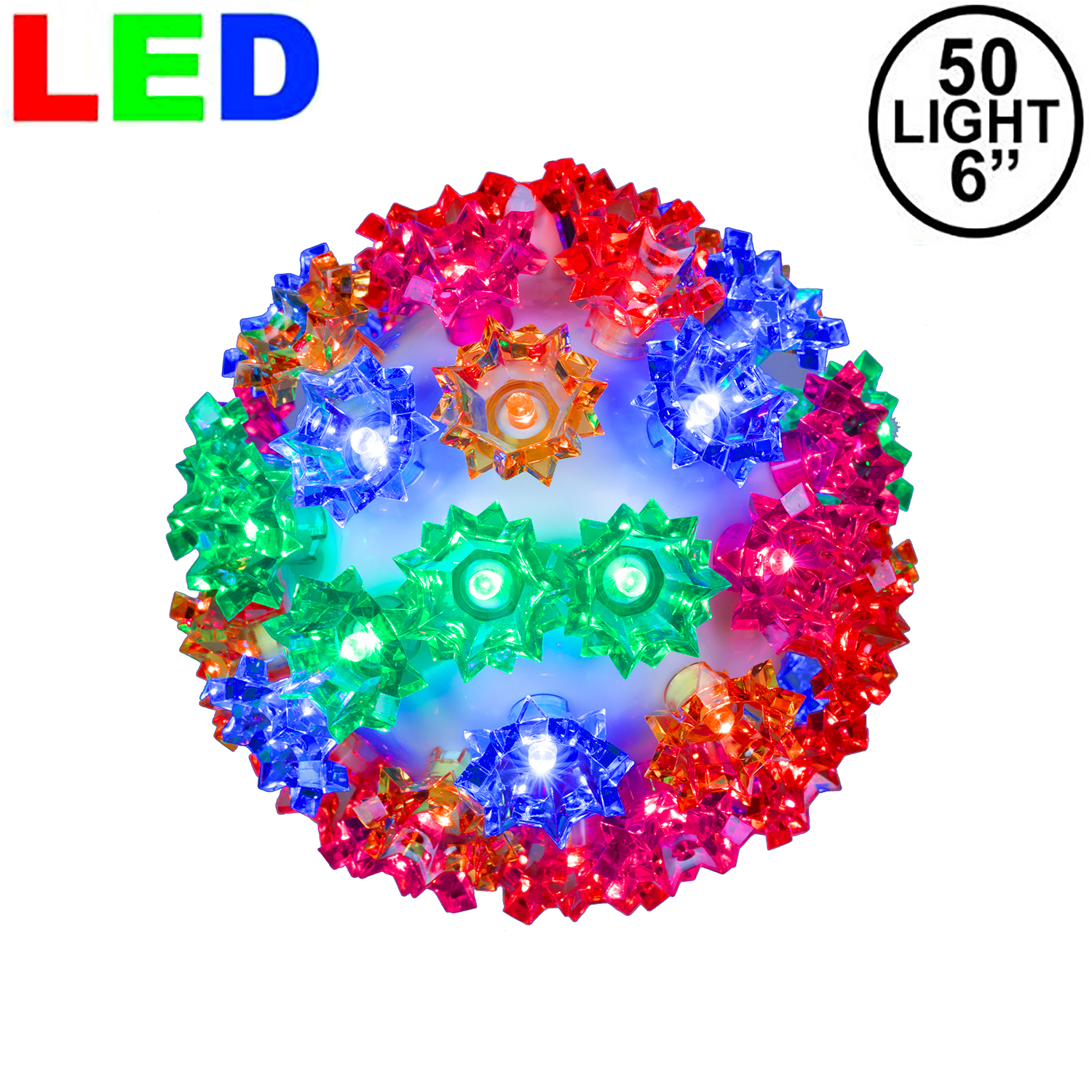 50 LED Multi-Colored Starlight Sphere - Novelty Lights IncNovelty ...