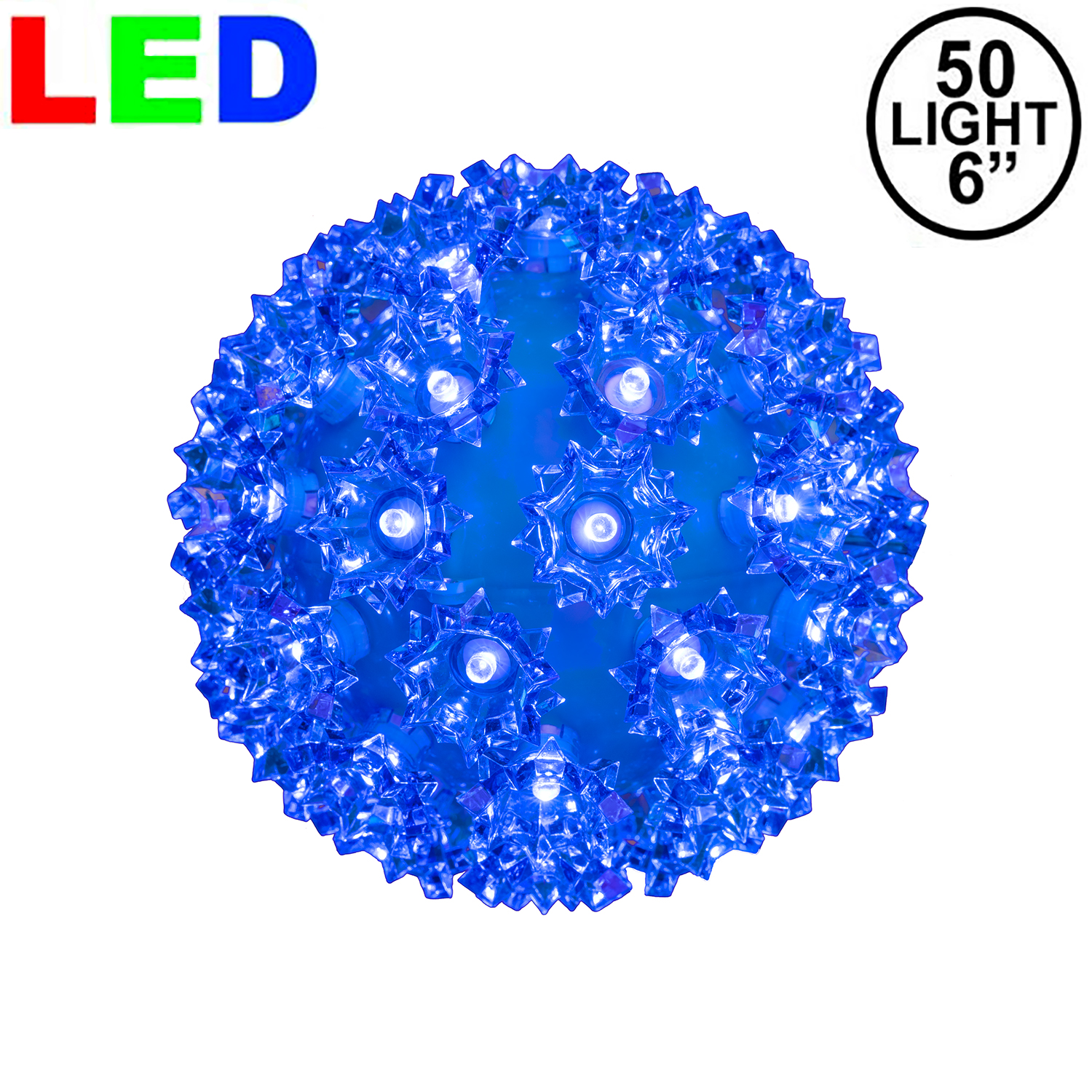 50 LED Blue Starlight Sphere - Novelty Lights IncNovelty Lights | LED ...