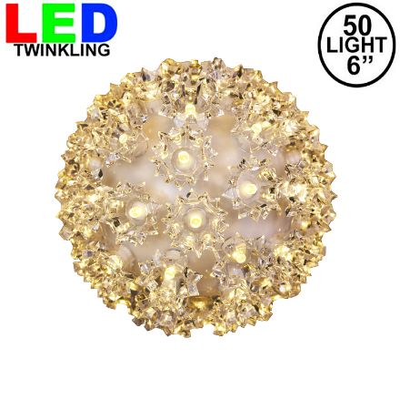 6" Mini Starlight Sphere 50 Light Christmas Lighted BallNovelty Lights ...