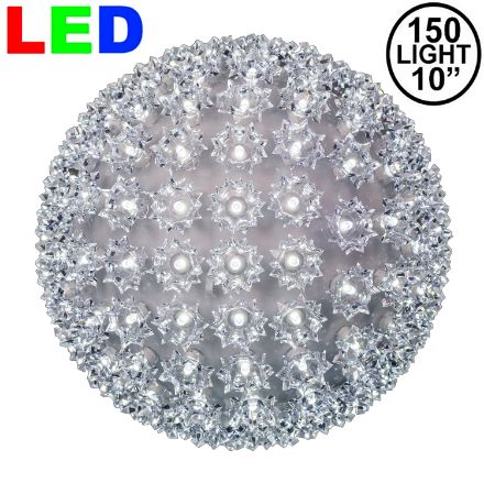 Clear 10" Starlight Sphere 150 Light Christmas BallNovelty Lights | LED ...