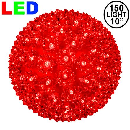 Red 10" Starlight Sphere 150 Light Christmas BallNovelty Lights | LED ...