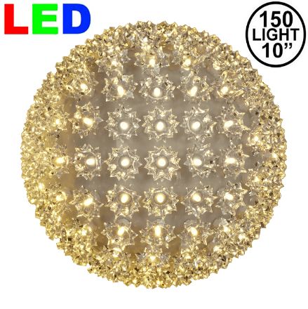 Clear 10" Starlight Sphere 150 Light Christmas BallNovelty Lights | LED ...
