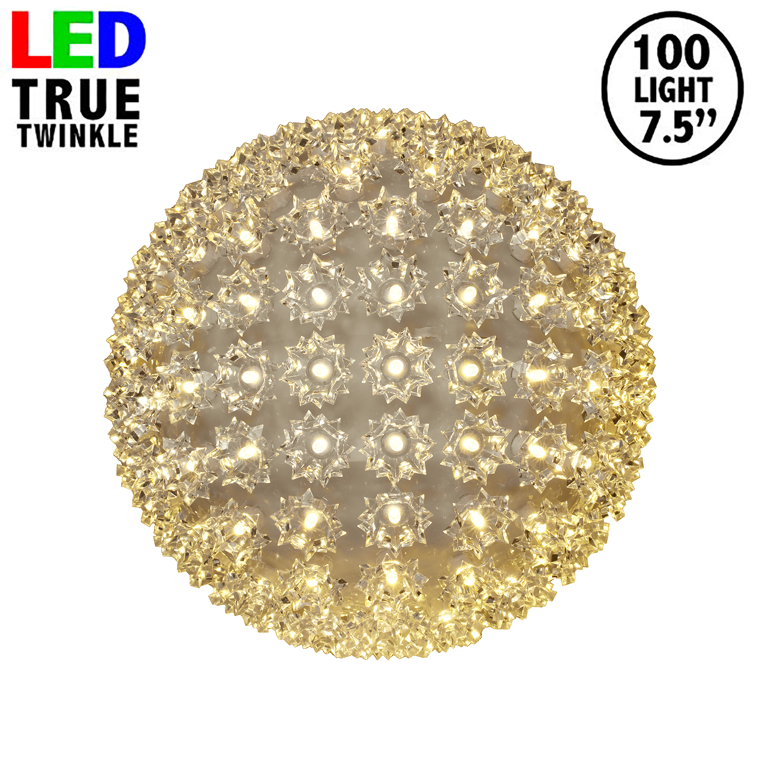 100 LED Warm White True Twinkle Starlight Sphere - Novelty Lights ...