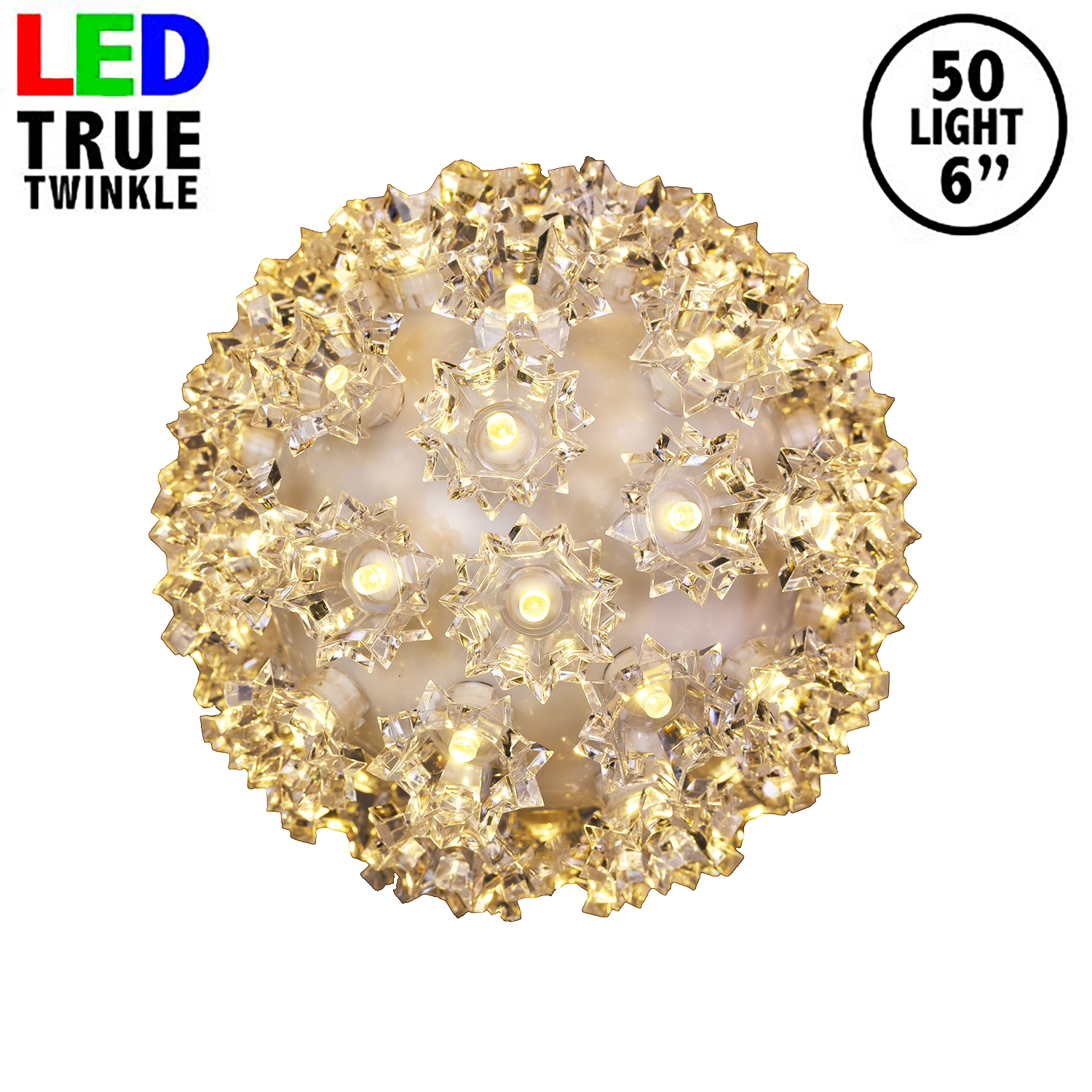 50 LED Warm White True Twinkle Starlight Sphere - Novelty Lights ...