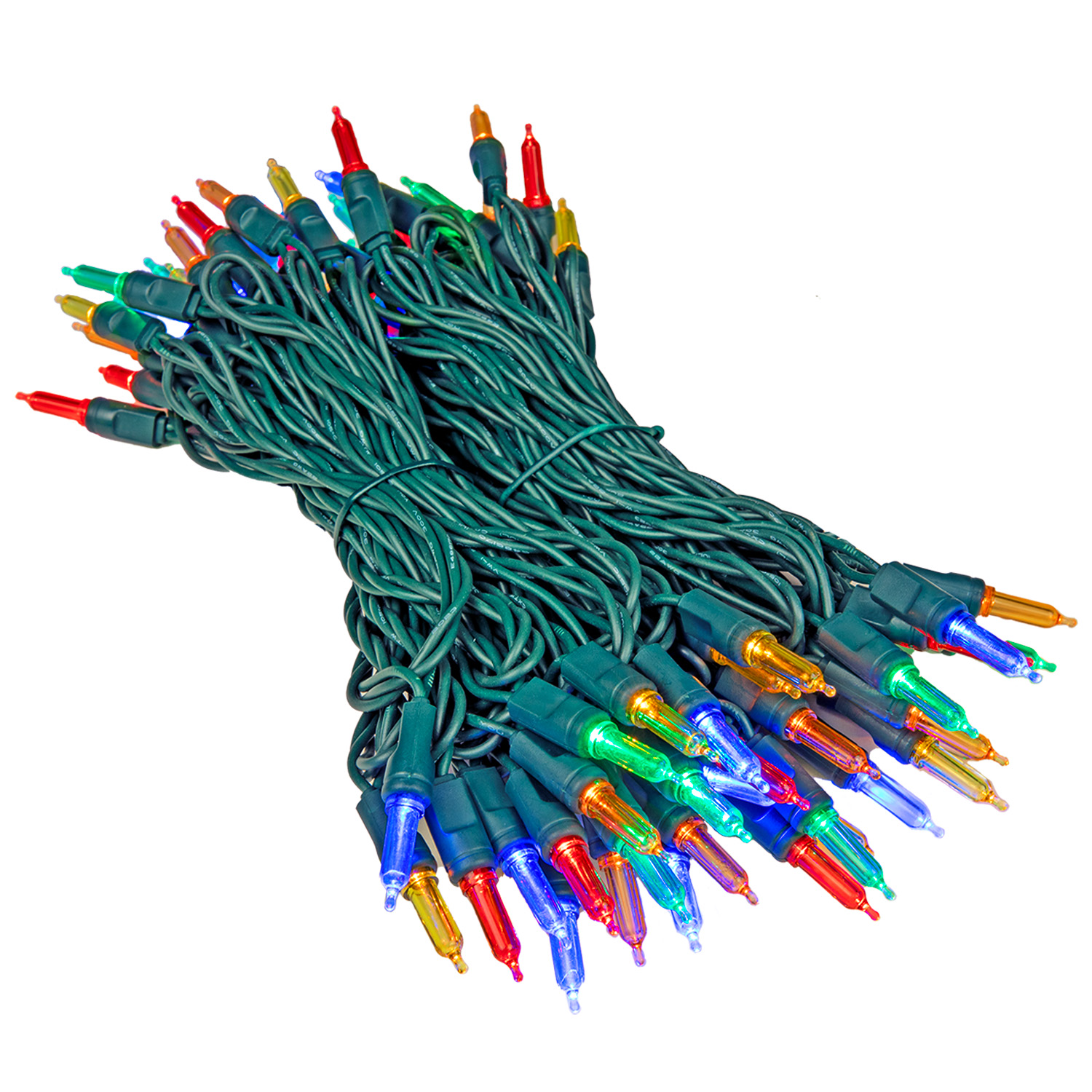 70 Light Traditional Candle Tip LED Christmas Lights Multi - Novelty ...