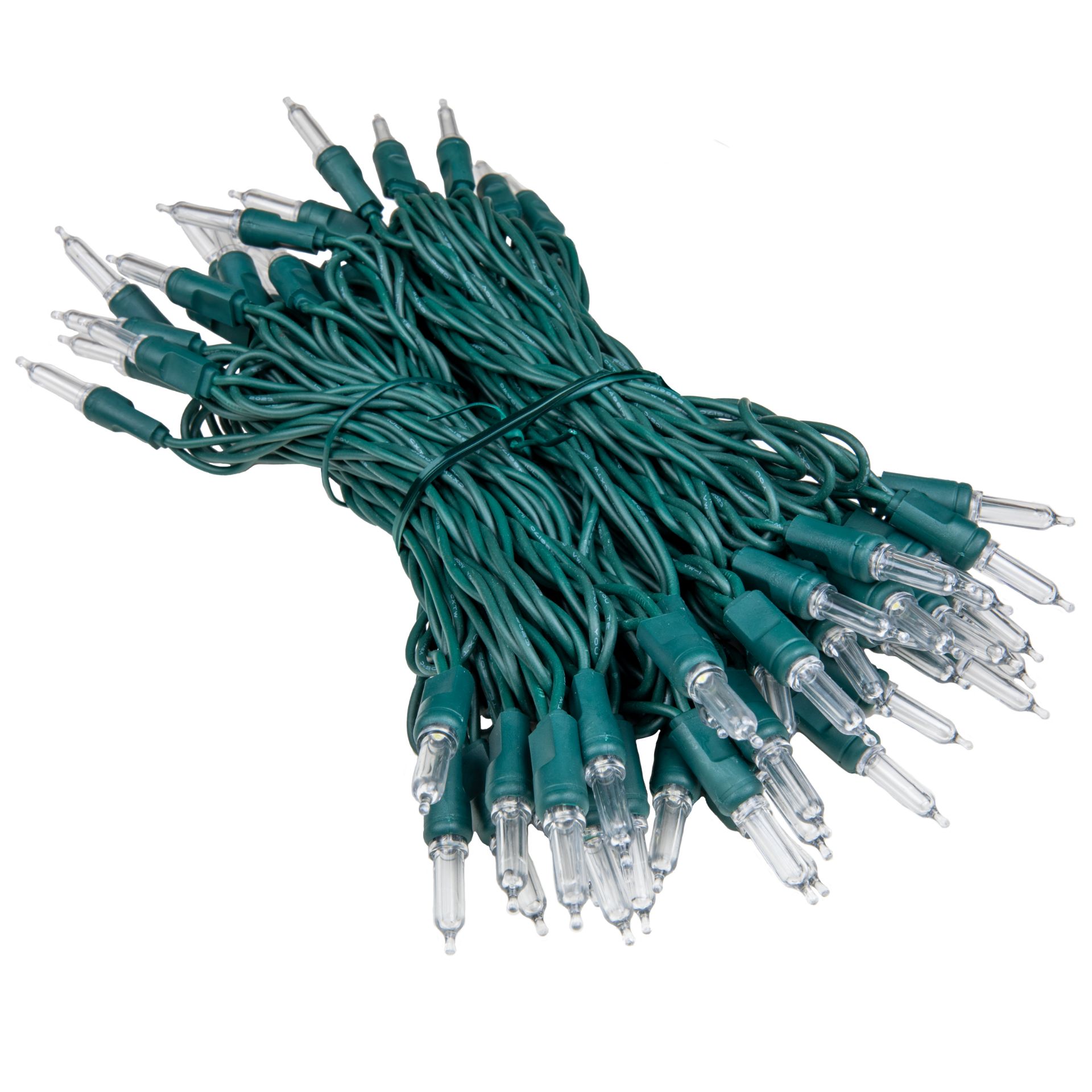 70 Light Traditional Candle Tip LED Christmas Lights Pure White ...