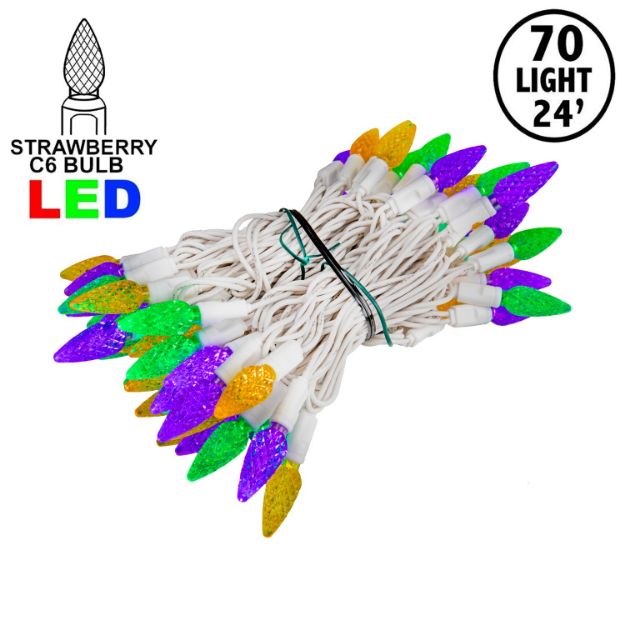 Commercial C6 LED 70 Light Purple Yellow and Green Strawberry Mini ...