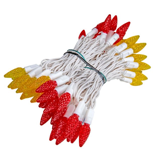 Commercial C6 LED 70 Light Red and Yellow Strawberry Mini LightsNovelty ...