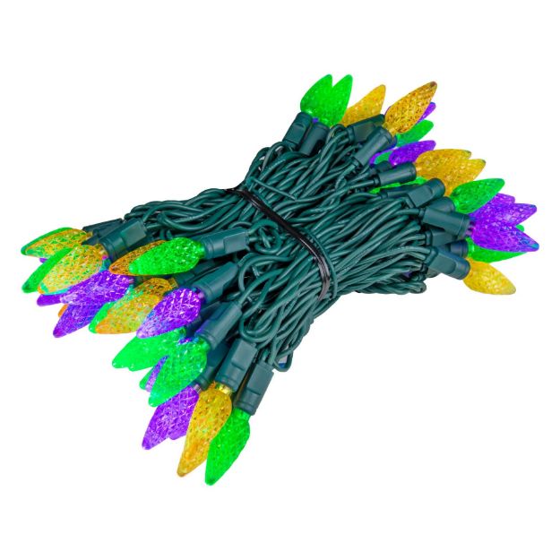 True Twinkle Commercial C6 LED 70 Light Yellow/Purple/Green Strawberry ...