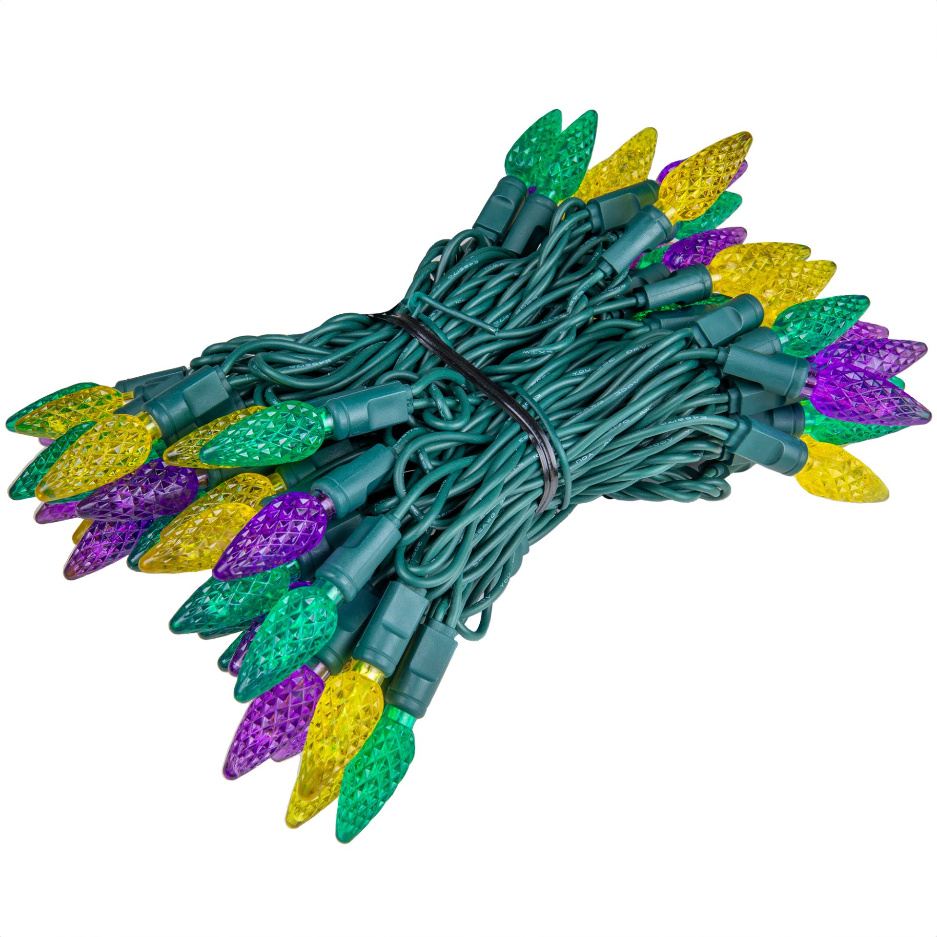 True Twinkle Commercial C6 LED 70 Light Yellow/Purple/Green Strawberry ...