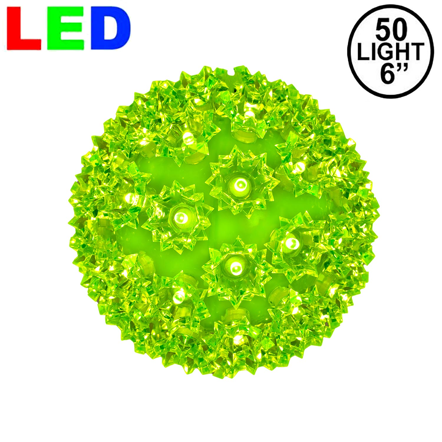 50 LED Lime Green Starlight Sphere - Novelty Lights IncNovelty Lights ...