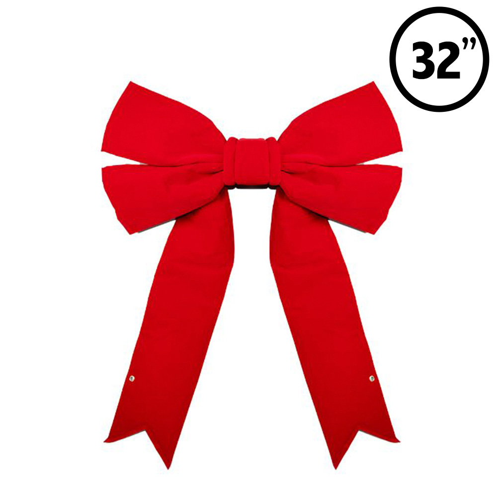 32" Red 3D Velvet Christmas BowNovelty Lights | LED Christmas Lights ...