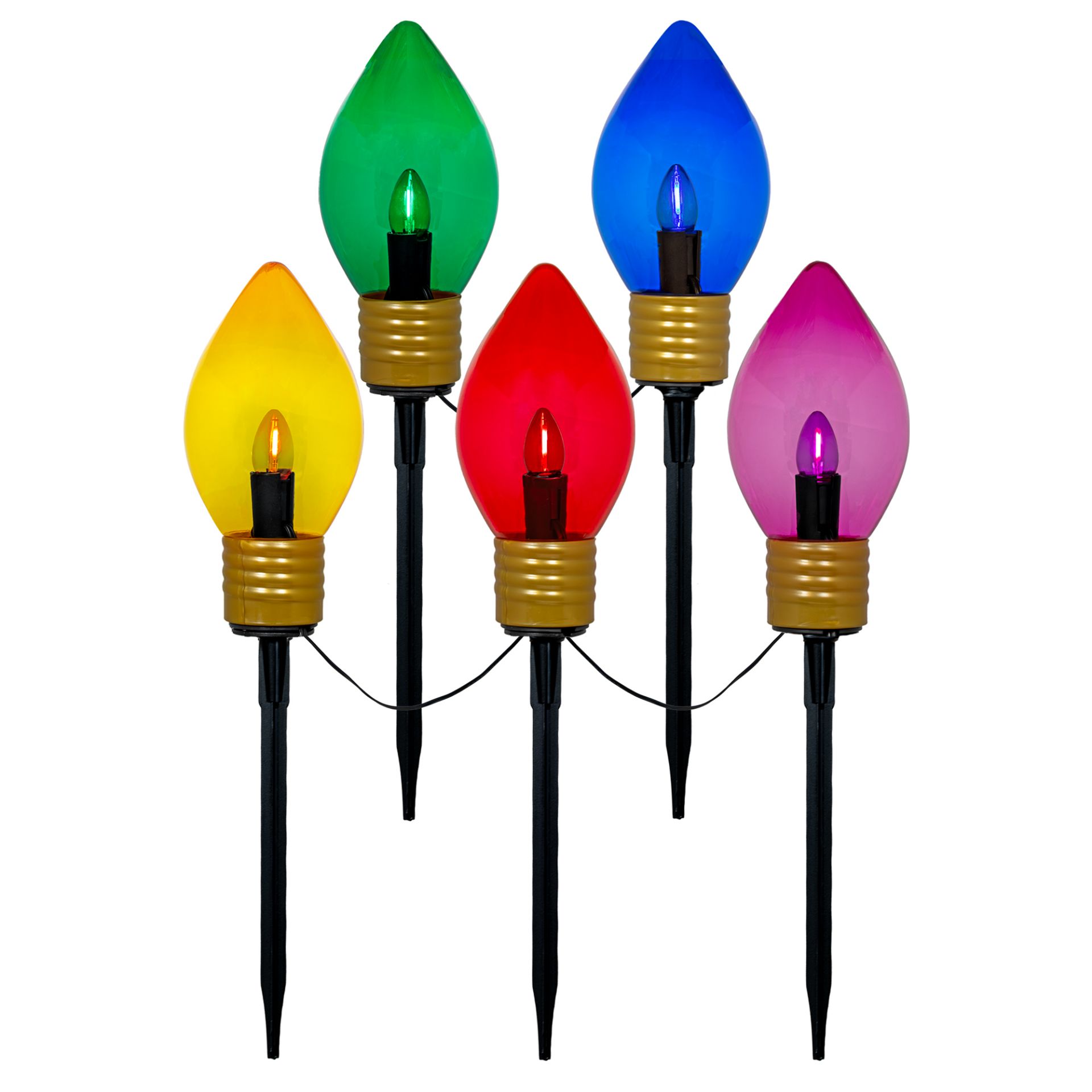 Jumbo LED C7 Multi Color Pathway Light SetNovelty Lights | LED ...