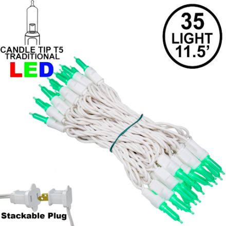 White Wire Commercial Grade Mini Christmas Light SetsNovelty Lights ...