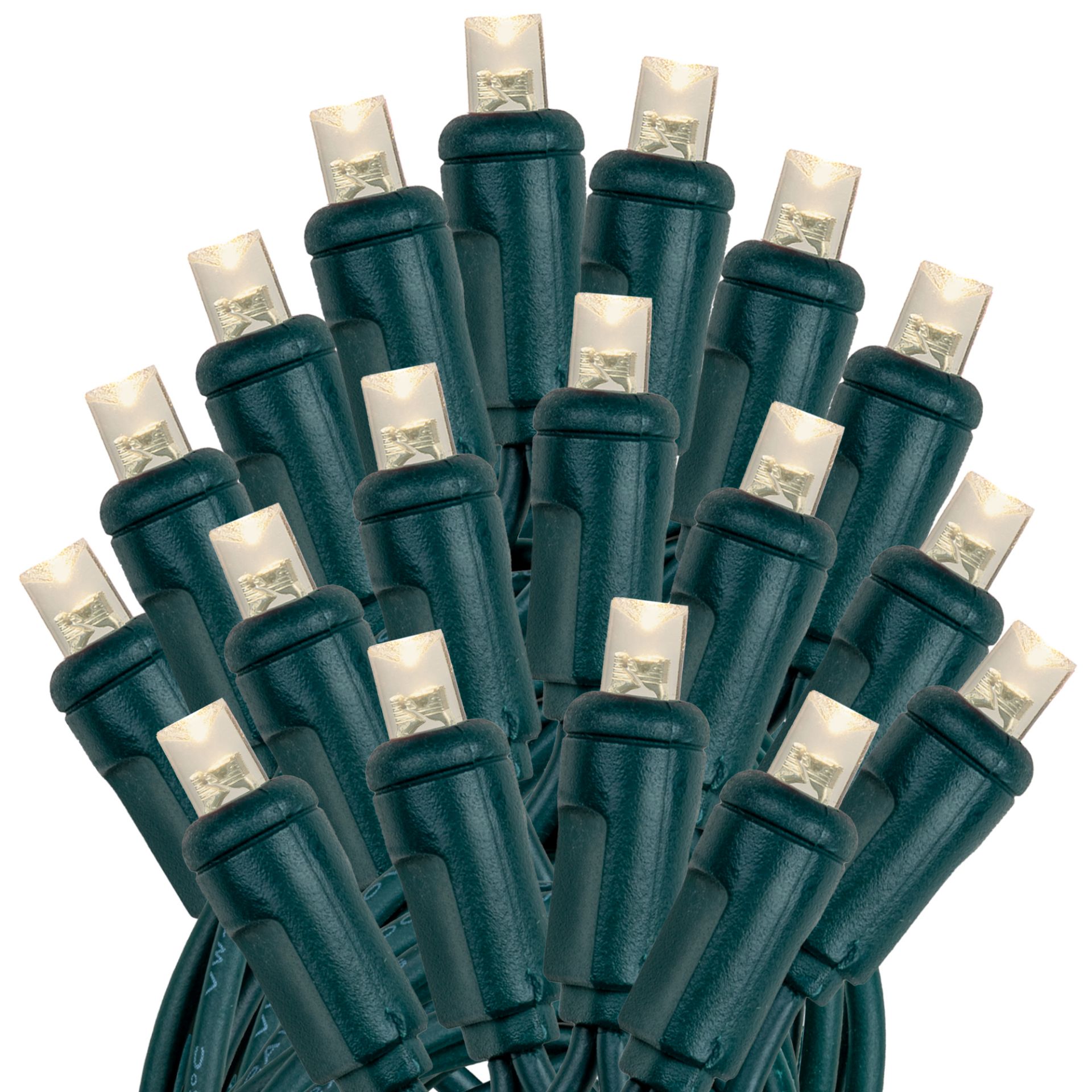 6" Spacing Coaxial Warm White LED Christmas Lights - Novelty ...