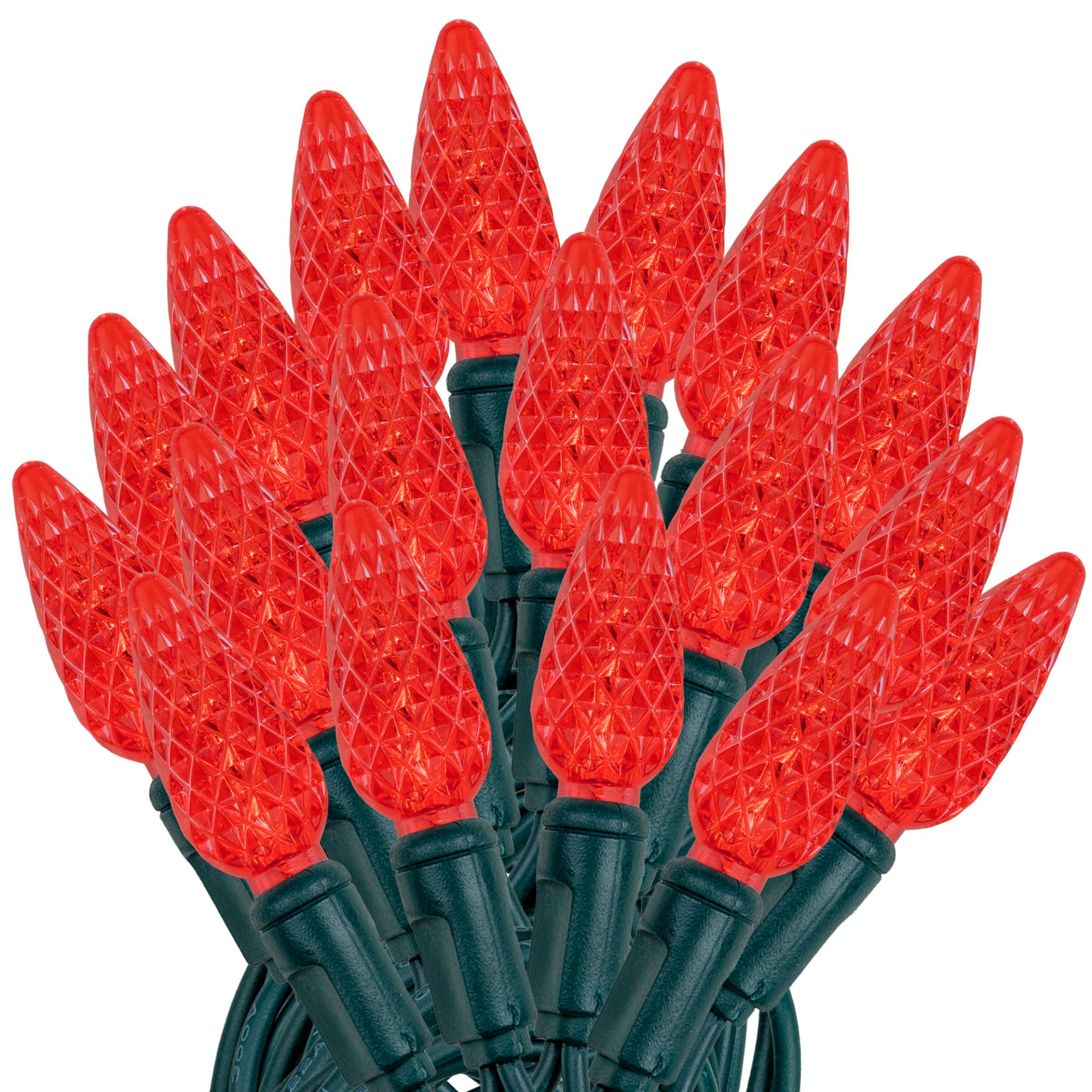 *NEW* True Twinkle Commercial Coaxial C6 LED 70 Light Red Strawberry ...