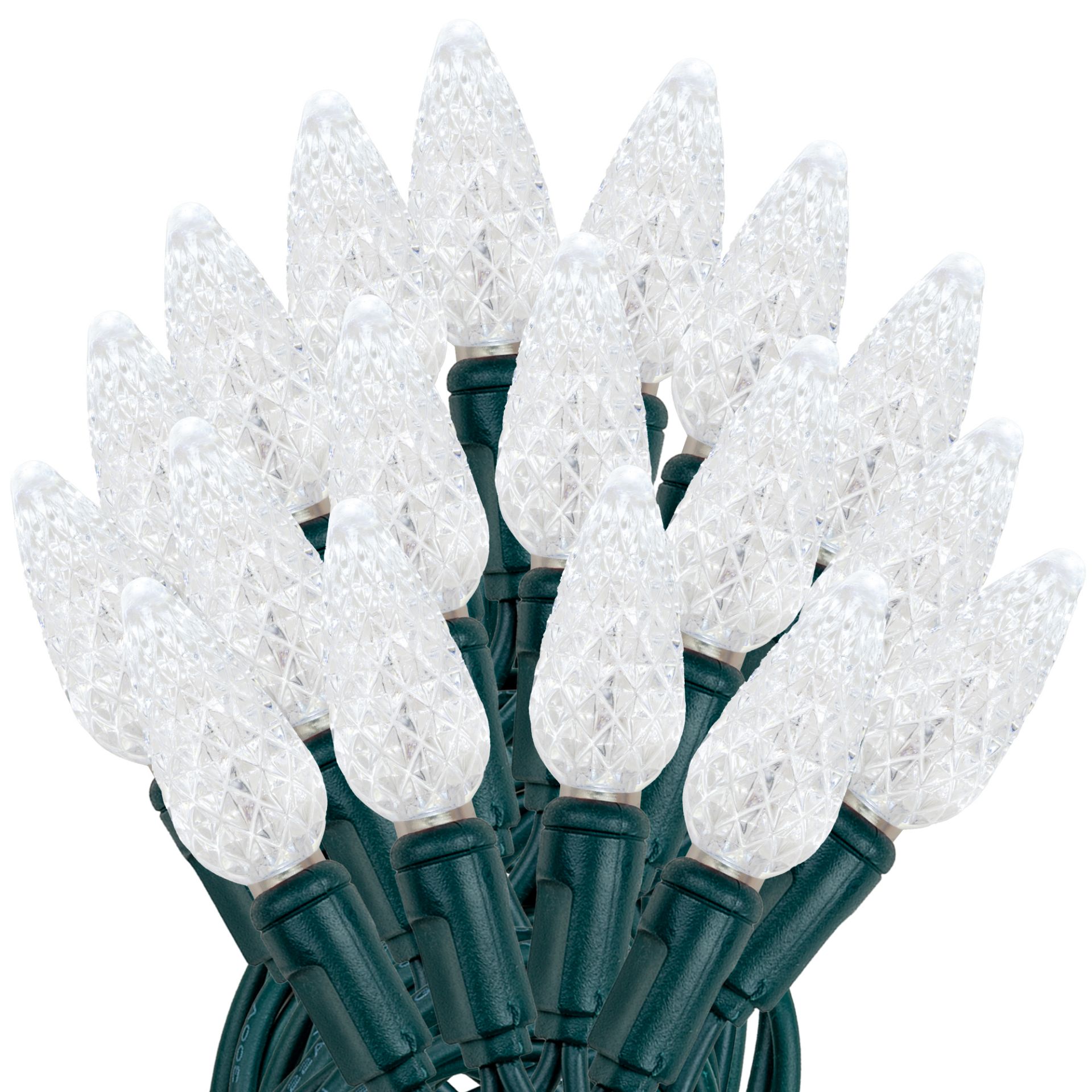 Commercial Coaxial C6 LED 70 Light Pure White Strawberry Mini ...