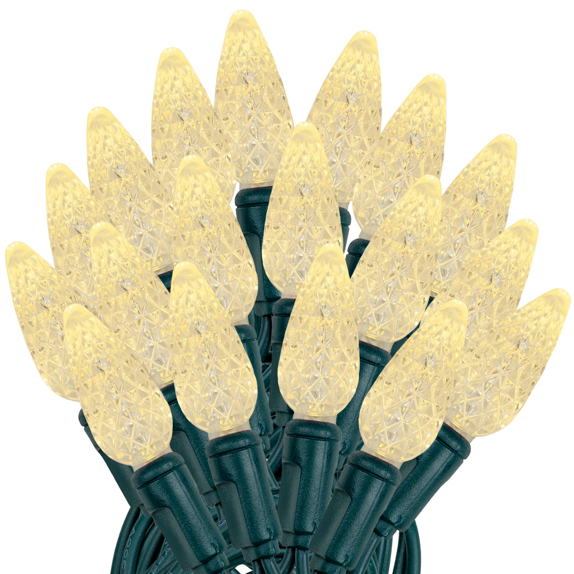 Commercial Coaxial C6 LED 100 Light Warm White Strawberry Mini ...