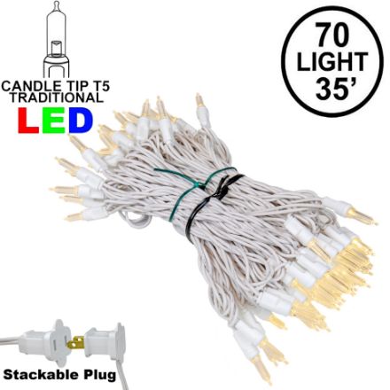 White Wire Commercial Grade Mini Christmas Light SetsNovelty Lights ...