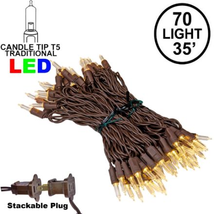 Mini Christmas lights on Brown Wire- Novelty Lights incNovelty Lights ...