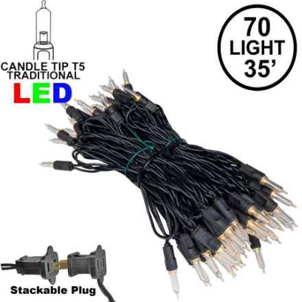 Mini Christmas lights on Black Wire- Novelty Lights incNovelty Lights ...