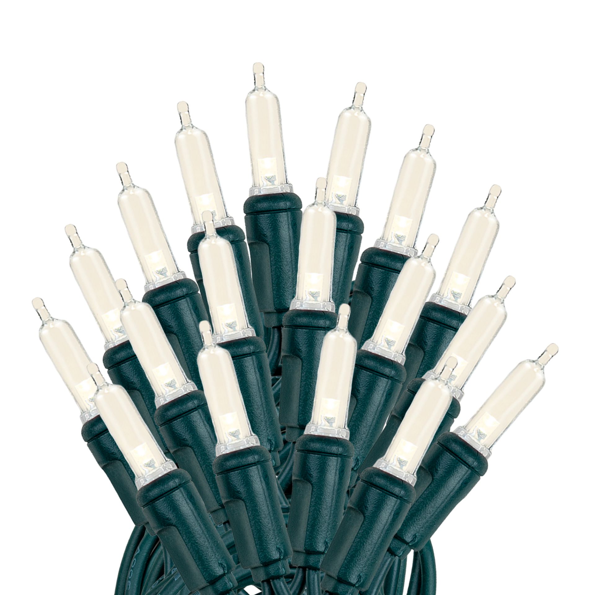 70 Light Traditional Candle Tip LED Christmas Lights Warm White ...