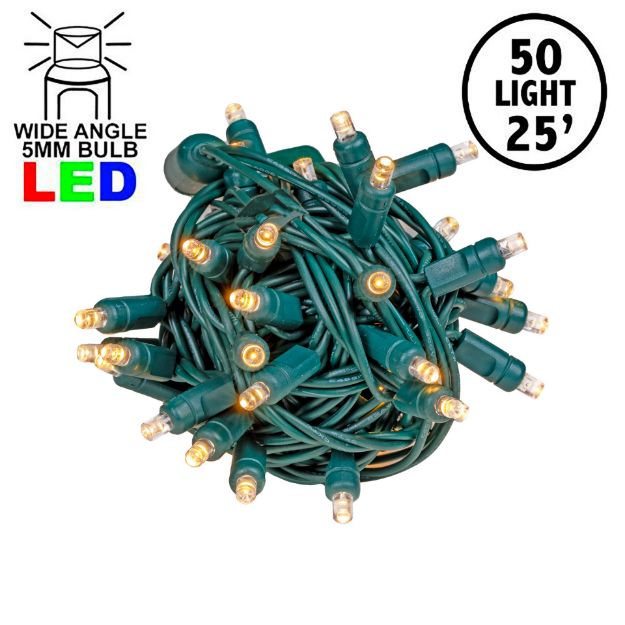 Wide Angle Sun Warm White 50 Bulb LED Christmas Lights SetsNovelty ...