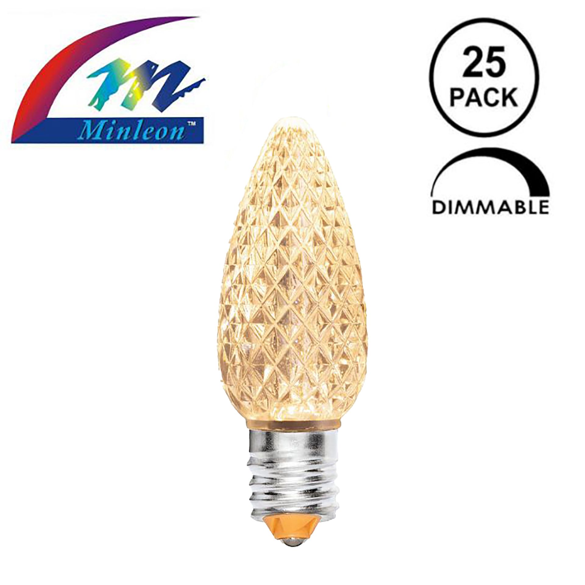 *Minleon* Sun Warm White LED C7 Replacement Christmas Bulbs Novelty ...