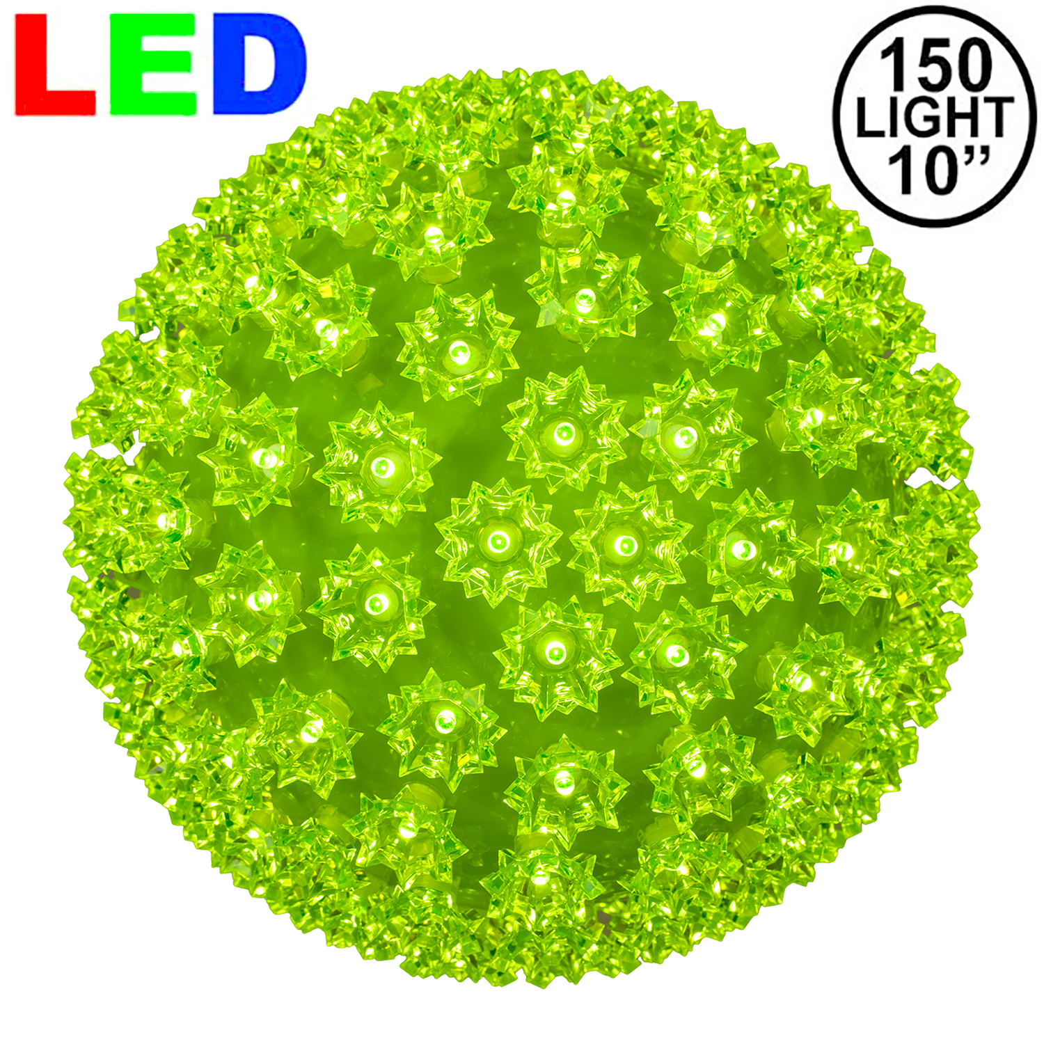 150 LED Lime Green Starlight Sphere - Novelty Lights IncNovelty Lights ...