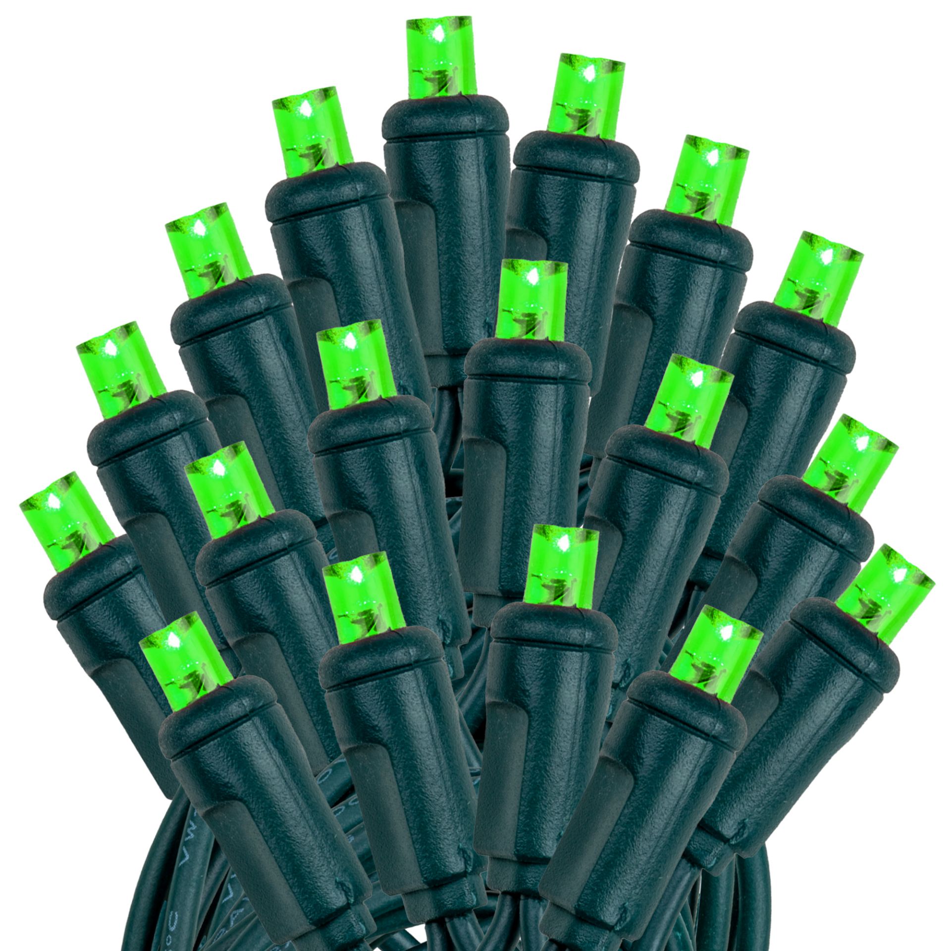 Green Solar Christmas lights with 50 Bulbs - Novelty Lights IncNovelty ...