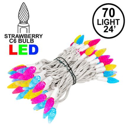 70 Light C6 Strawberry LED Christmas LightsNovelty Lights | LED ...