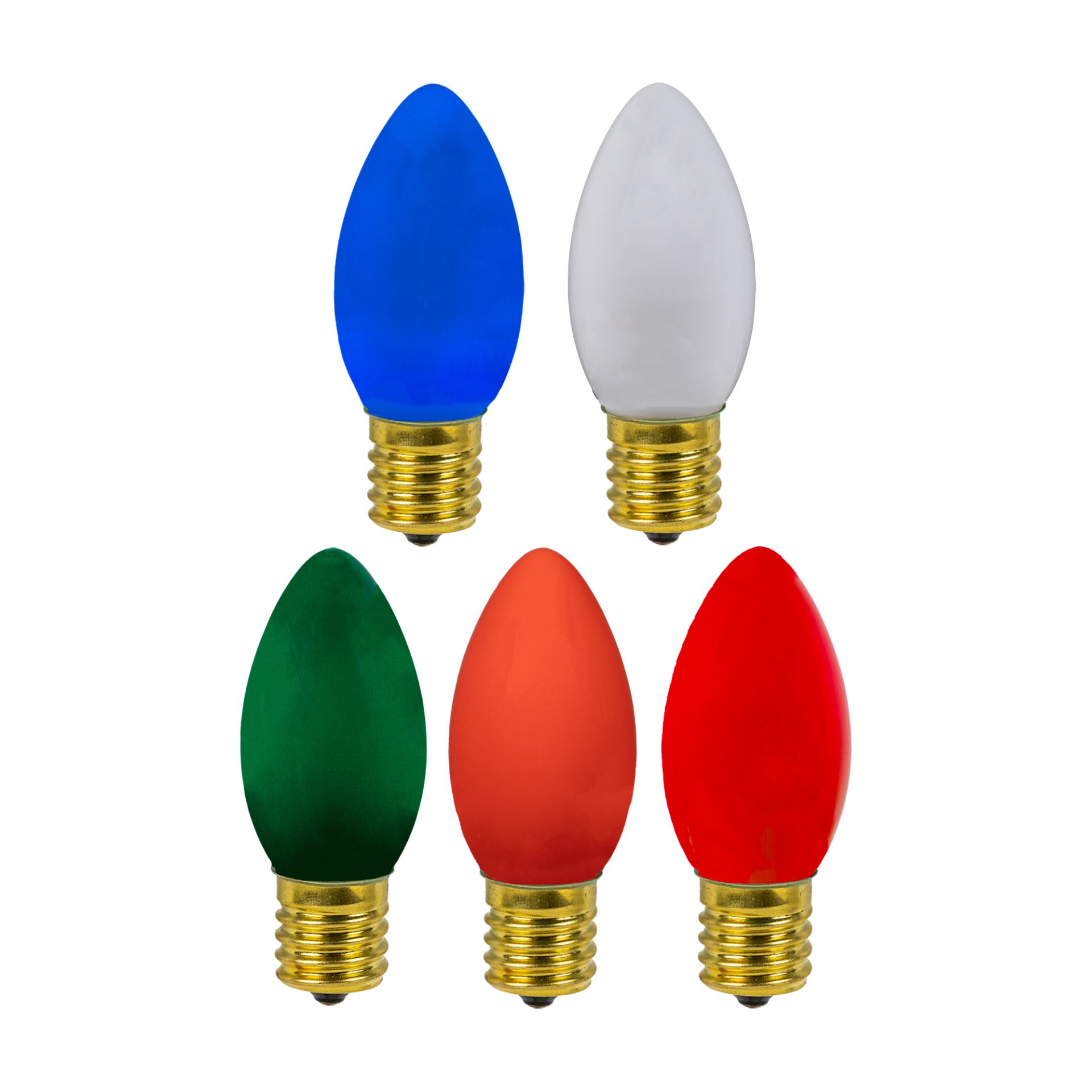 C9 RetroGlo Vintage Multi Colored Ceramic LED Replacement Bulbs ...