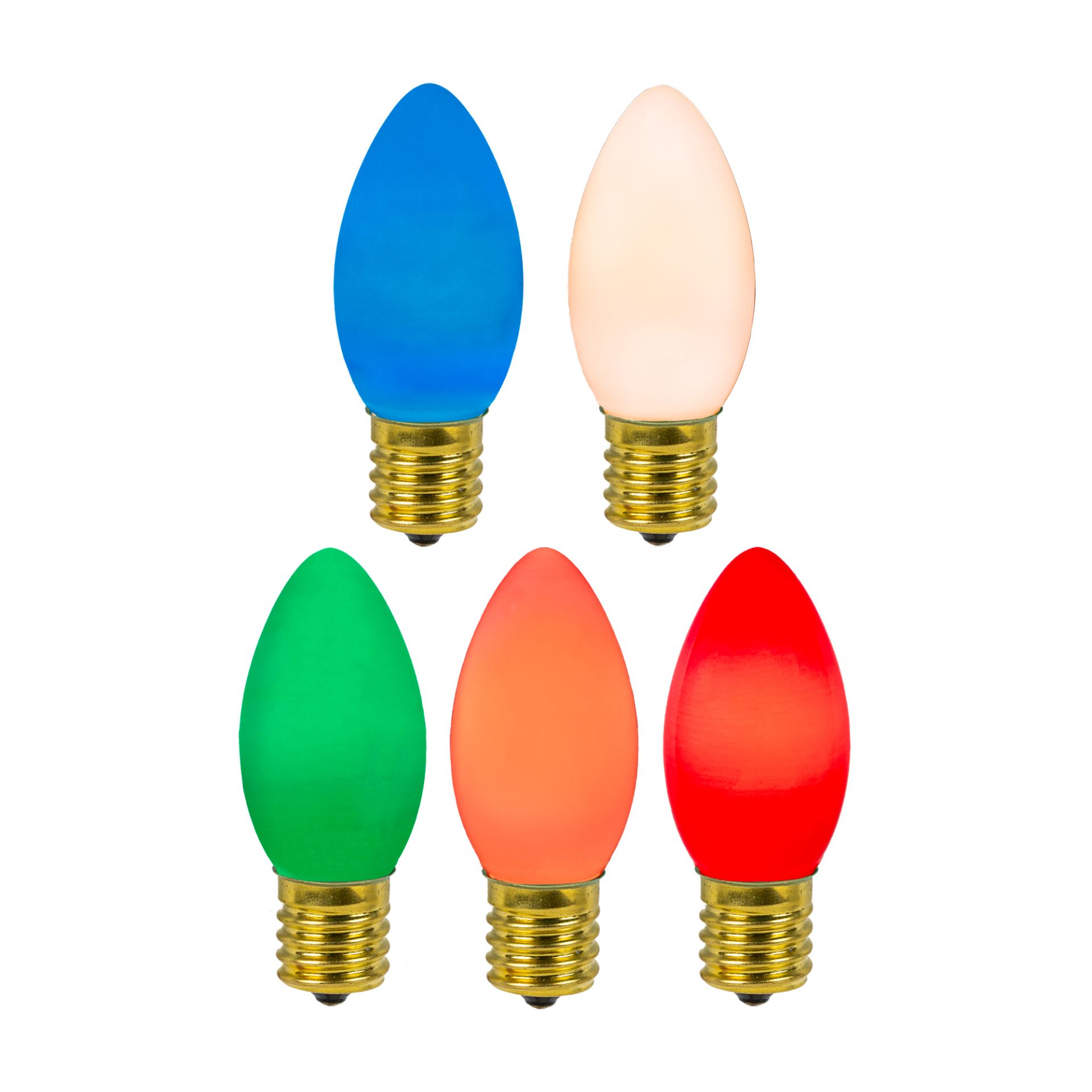 C9 RetroGlo Vintage Multi Colored Ceramic LED Replacement Bulbs ...