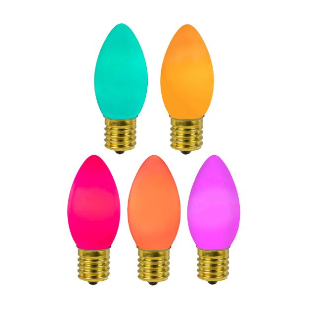 C9 RetroGlo Groovy Multi Colored Ceramic LED Replacement Bulbs ...