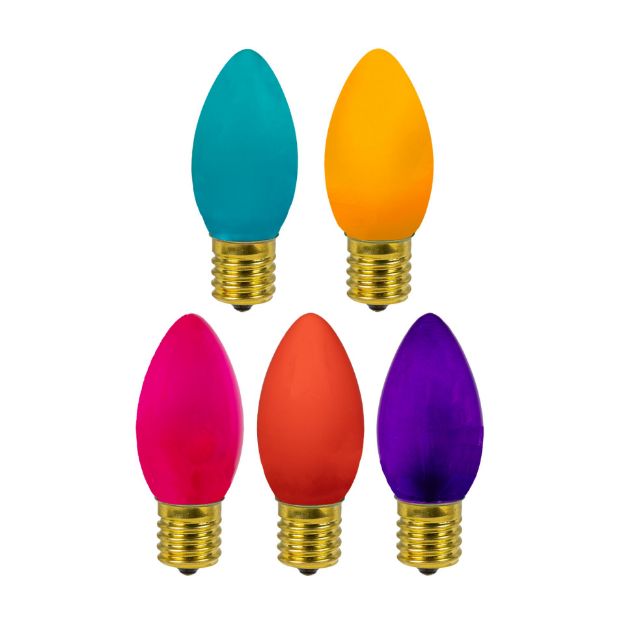 C9 RetroGlo Groovy Multi Colored Ceramic LED Replacement Bulbs ...