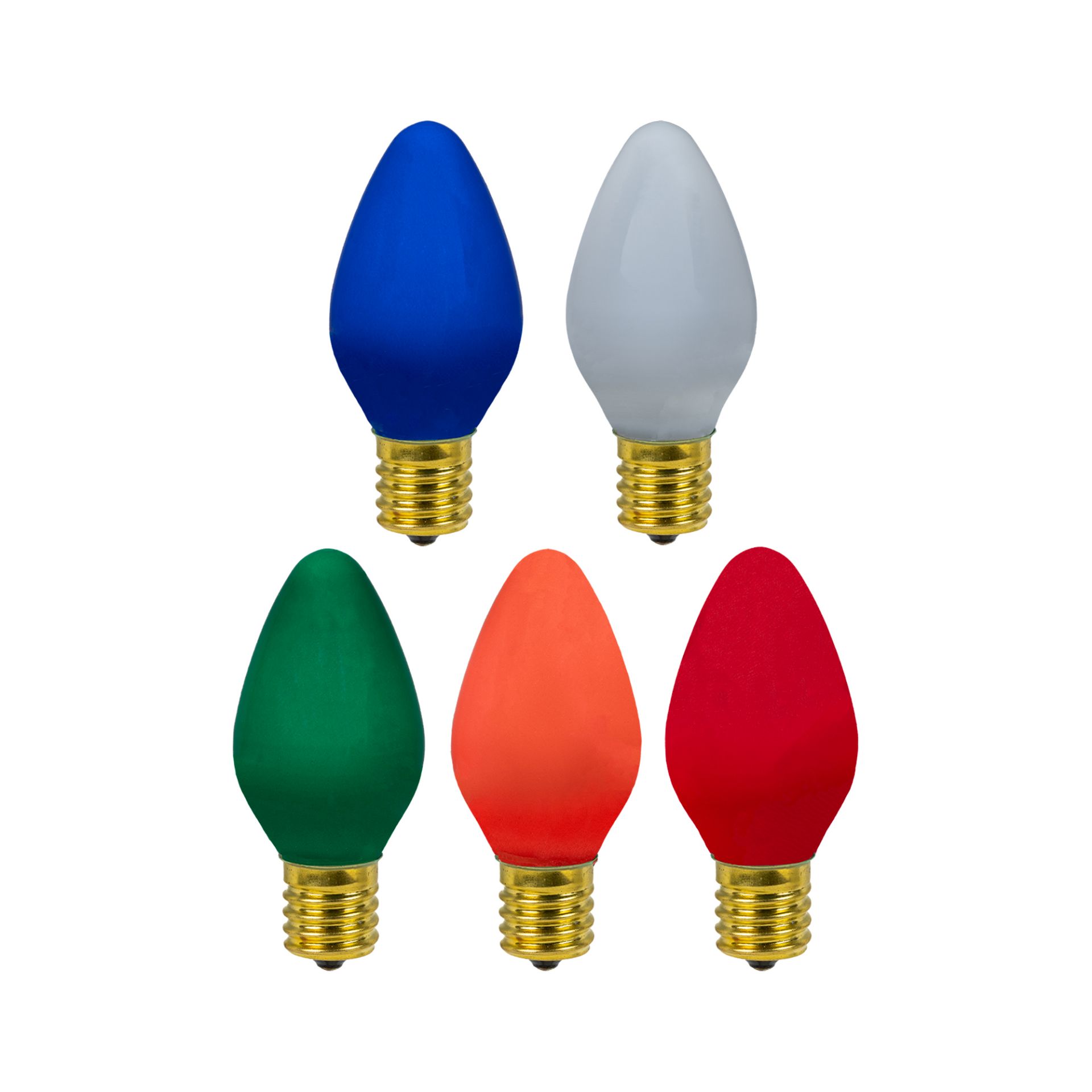 C7 RetroGlo Vintage Multi Colored Ceramic LED Replacement Bulbs ...