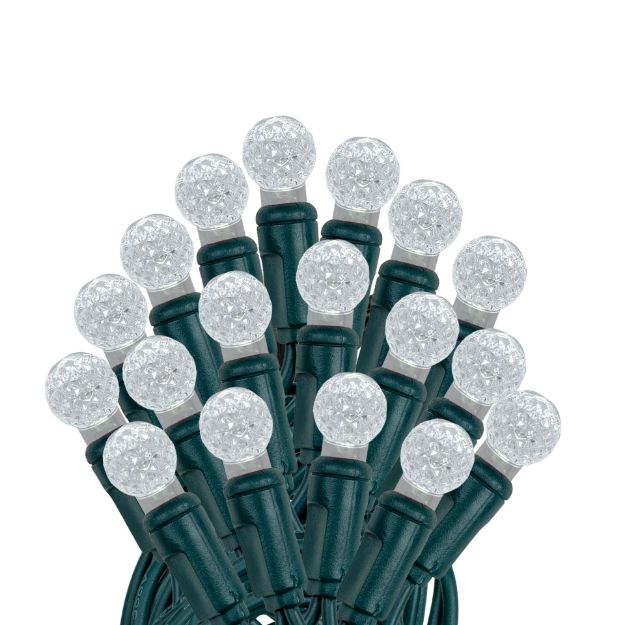 6" Spacing G12 Pure White LED Christmas Lights - Novelty LightsNovelty ...