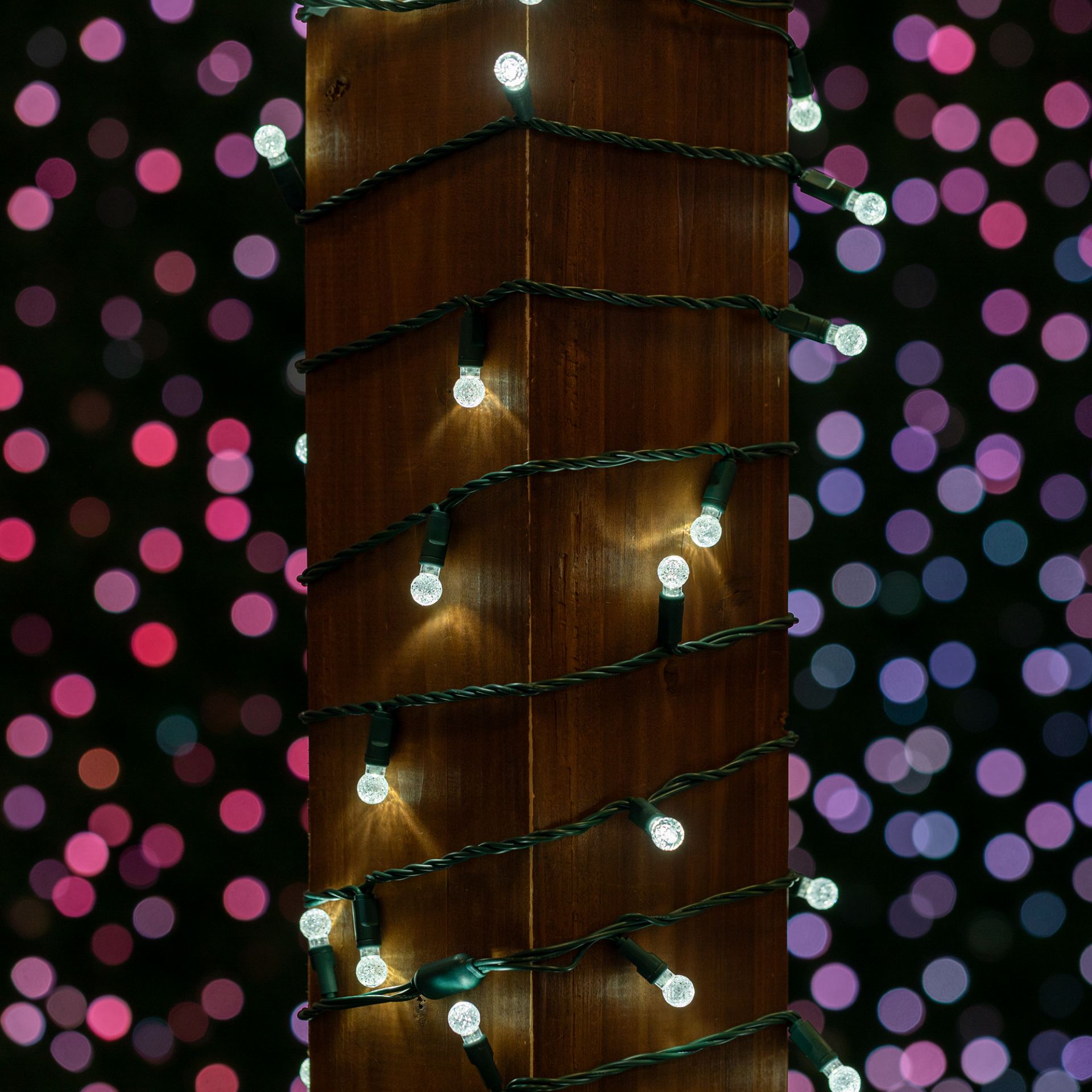 6" Spacing G12 Pure White LED Christmas Lights - Novelty LightsNovelty ...