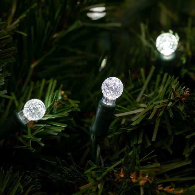 6" Spacing G12 Pure White LED Christmas Lights - Novelty LightsNovelty ...