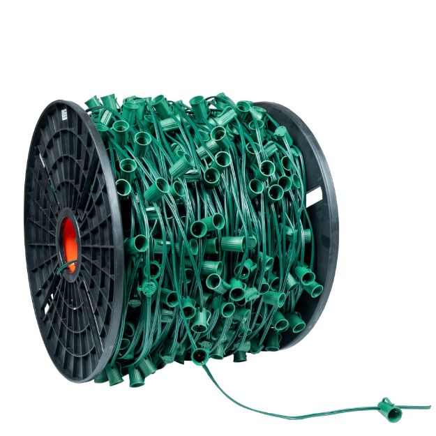 C9 1000 Foot Green wire Bulk Spool with 12" Spacing - Novelty ...