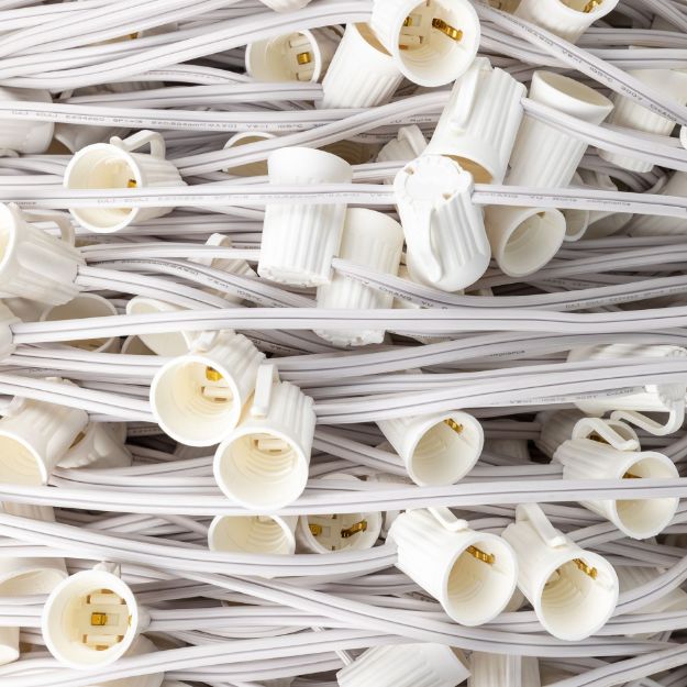 C9 250 Foot Spool with White Wire and 15" Socket SpacingNovelty Lights ...