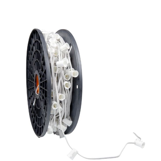 C9 250 Foot Spool withWhite Wire and 6" Socket SpacingNovelty Lights ...