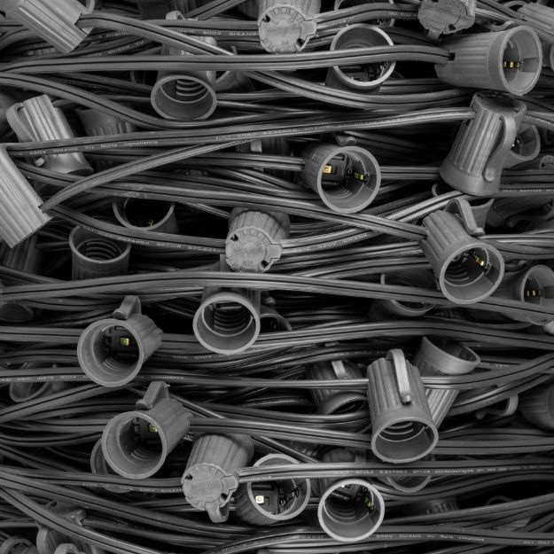 C9 1000 Foot Black wire Bulk Spool with 12" Spacing - Novelty Lights ...