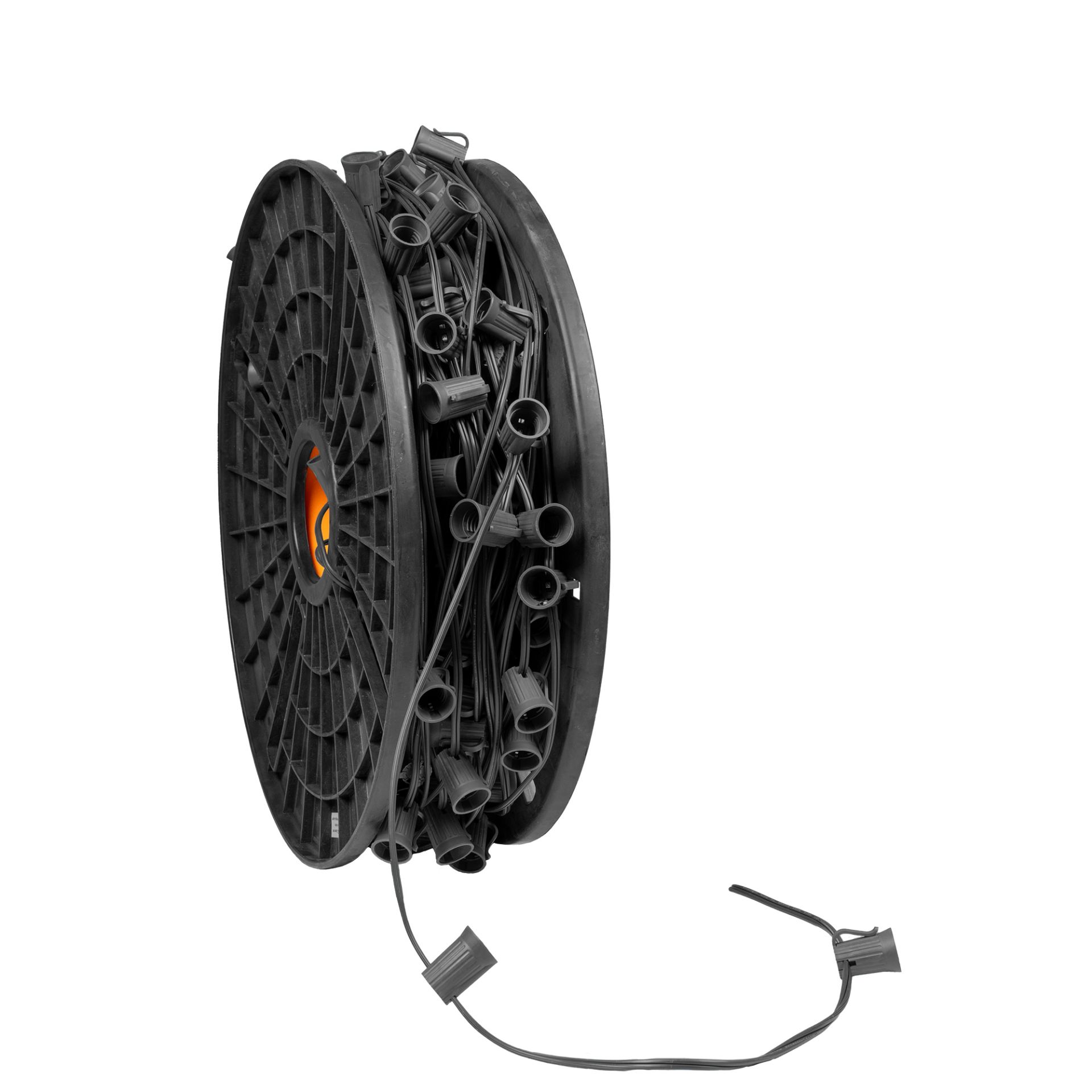 C9 250 Foot Black wire Bulk Spool with 15" Spacing - Novelty Lights ...